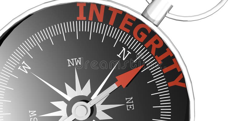 Integrity compass concept stock illustration. Illustration of graphic ...
