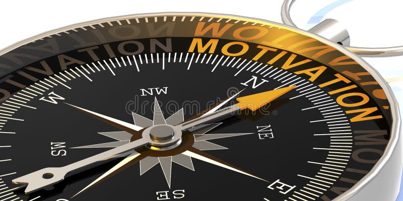 Compass Needle Pointing To Word Motivation Stock Illustration ...