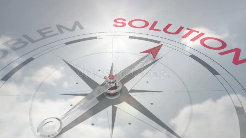 Compass Needle Pointing Towards Success with Marina and Boats in ...