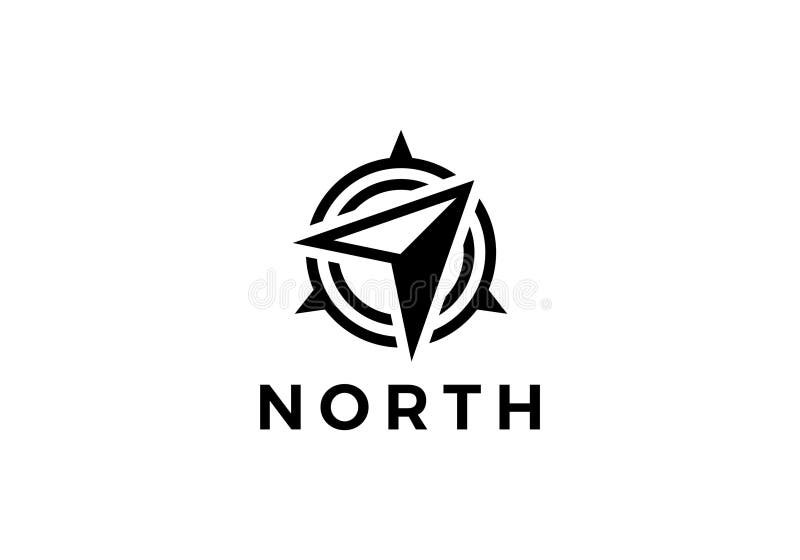 Compass North Simple Modern Logo Design Stock Vector - Illustration of ...