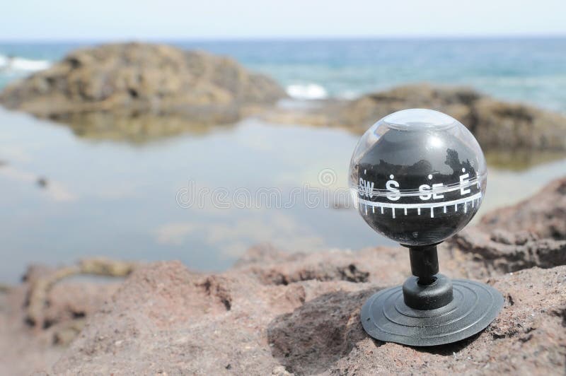 Compass and Ocean - Orientation Concept Stock Image - Image of compass ...