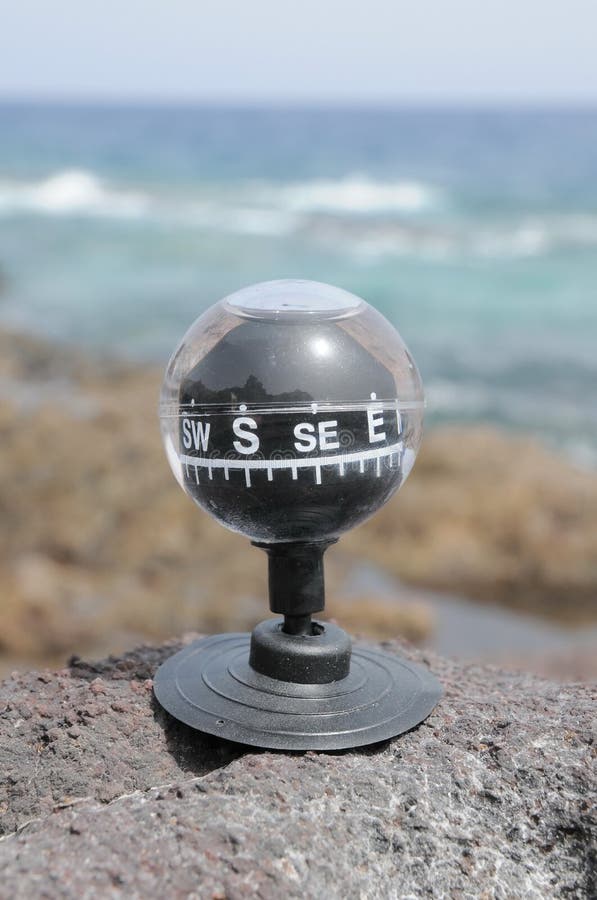 Compass and Ocean - Orientation Stock Image - Image of directional ...