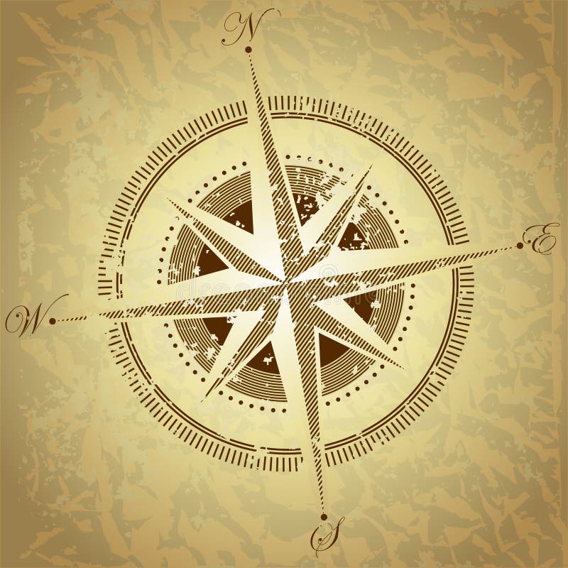Compass old stock vector. Illustration of travel, symbol - 14124566