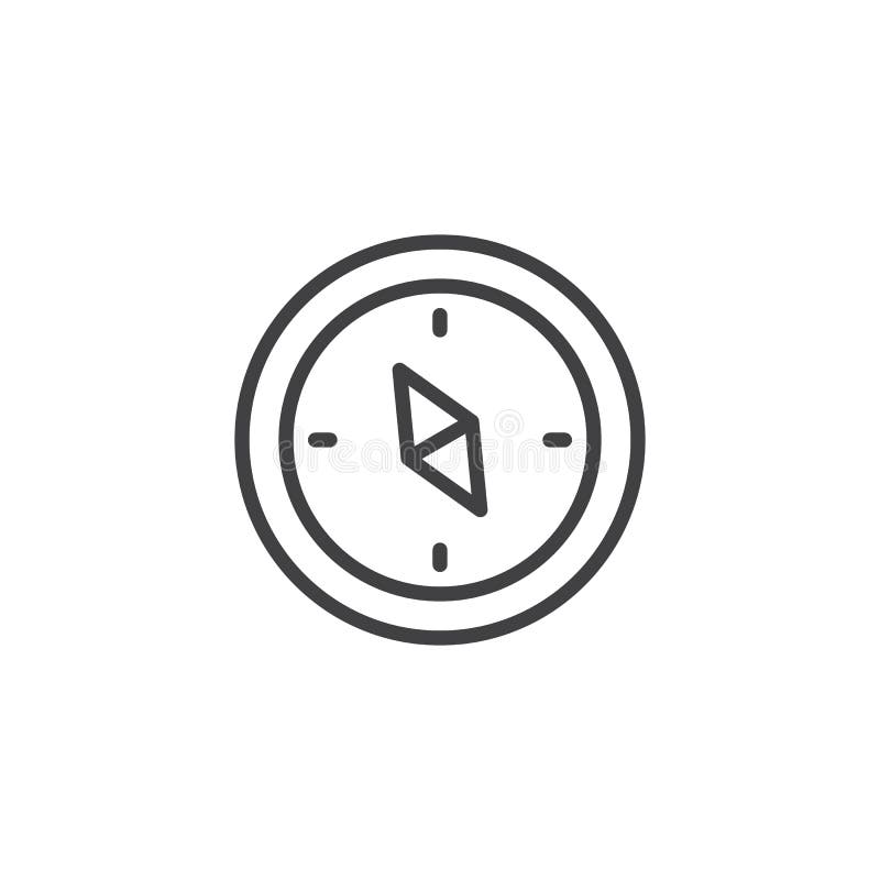 Compass outline icon stock vector. Illustration of orientation - 117657087