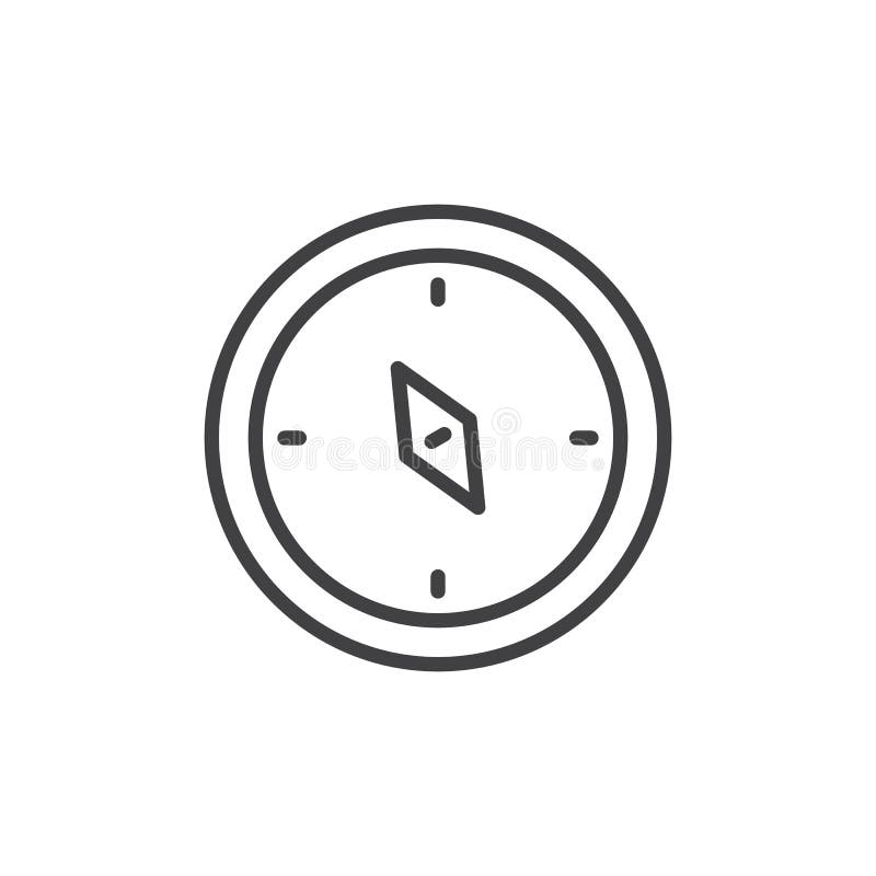 Compass outline icon stock vector. Illustration of orientation - 117657087