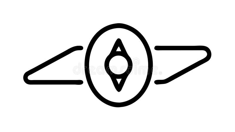 Compass Outline Icon, Navigation and Guide Symbol , Vector Design ...