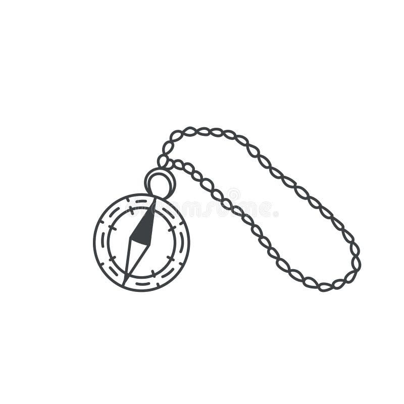 Compass Outline Hand Drawing Stock Vector - Illustration of hand ...