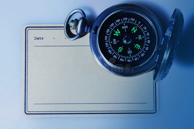 Compass and Paper with Copy Space for Text Stock Photo - Image of ...