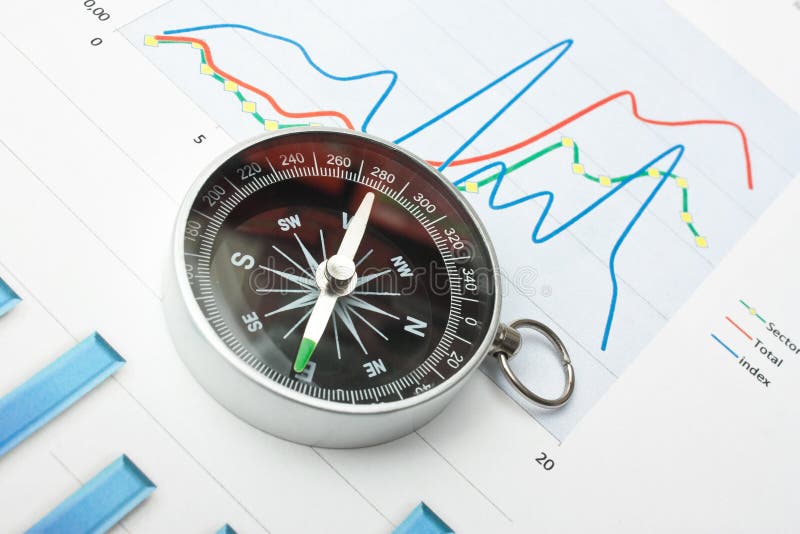 Compass and paper work stock image. Image of diagram - 124499581