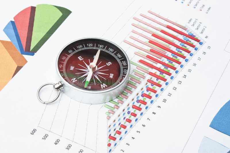 Compass and paper work stock photo. Image of growth - 133133594