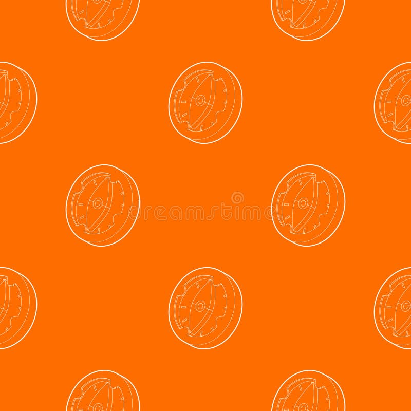 Compass Pattern Vector Orange Stock Vector - Illustration of graphic ...