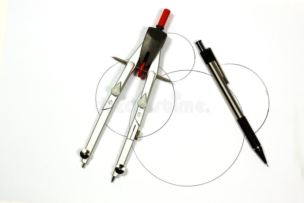 Compass with pen stock image. Image of architecture, geometry - 11548465