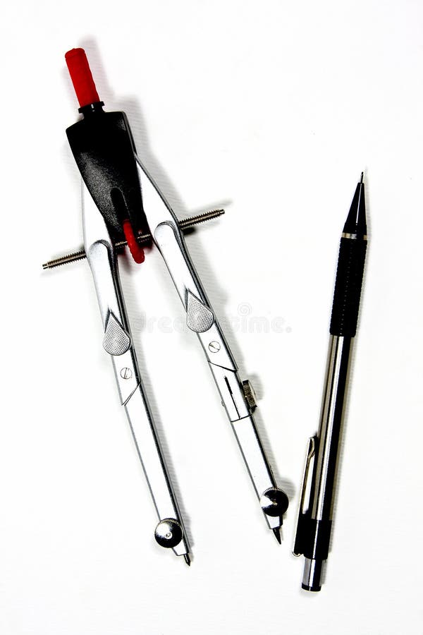 Compass and pencil stock image. Image of design, write - 16946049