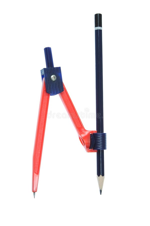 Compass and a pencil. stock image. Image of engineering - 25174321