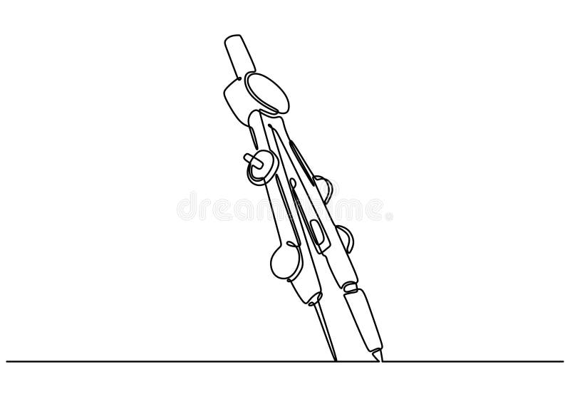 Compass with Pencil for Geometry Icon. Vector Illustration of a Compass ...