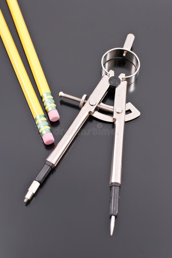 Pencil compass and ruler stock image. Image of plan, draw - 2901405