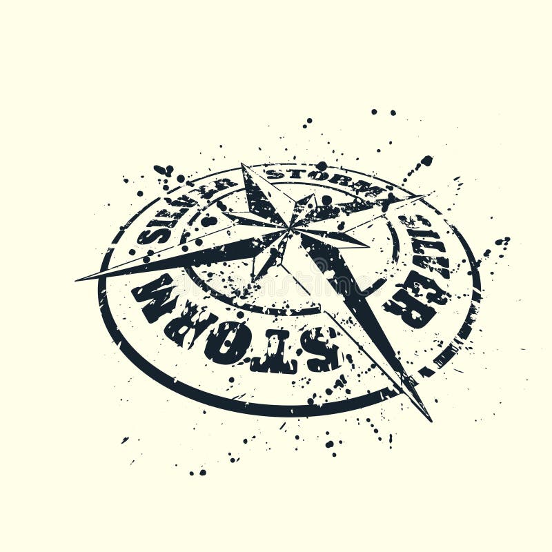 Compass Perspective Grunge Logo Stock Vector - Illustration of element ...