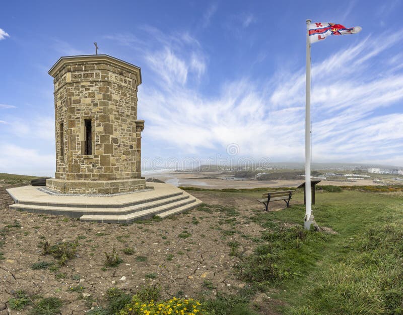 The Compass Point Storm Tower and RNLI Flag Overlooking the Estuary on ...