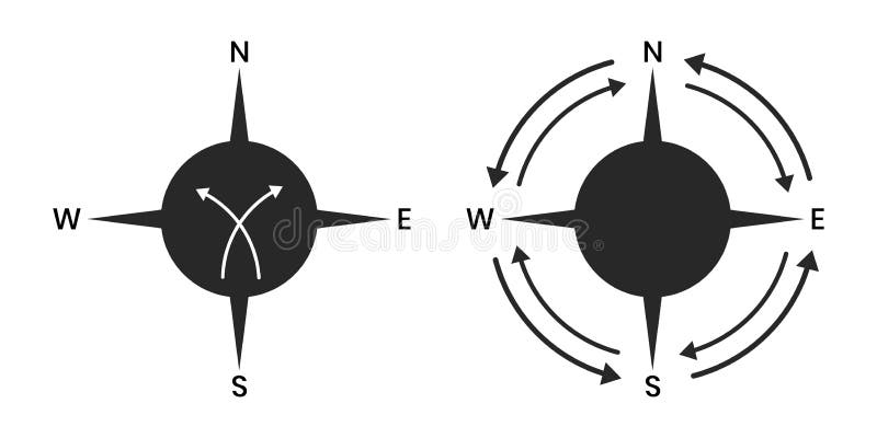 Compass with pointer stock vector. Illustration of shadow - 39443502
