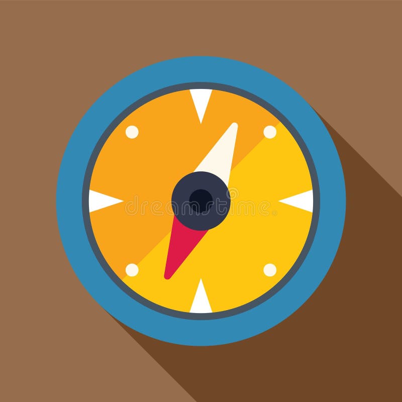 Compass Pointing North Showing Direction in Blue Circle Stock Vector ...