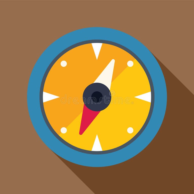 Compass Pointing North Showing Direction in Blue Circle Stock Vector ...