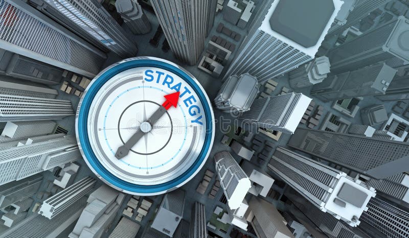 Compass with Pointing the Strategy Business Stock Illustration ...