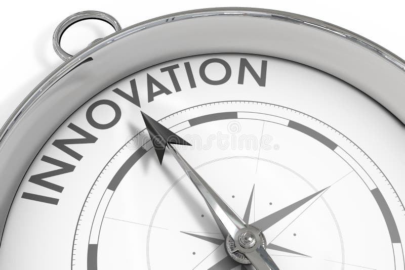 Compass Pointing To Innoavtion Stock Illustration - Illustration of ...