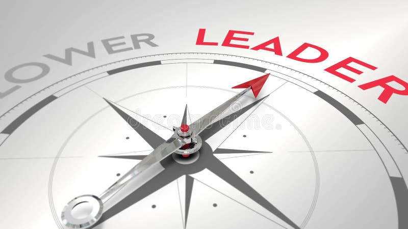 Compass pointing to leader stock video. Video of leader - 51024217