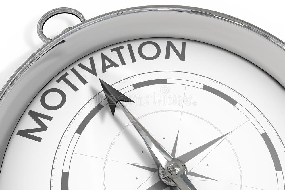 Compass Pointing To Motivation Stock Illustration - Illustration of ...