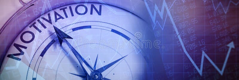 Composite Image of Compass Pointing To Motivation Stock Photo - Image ...