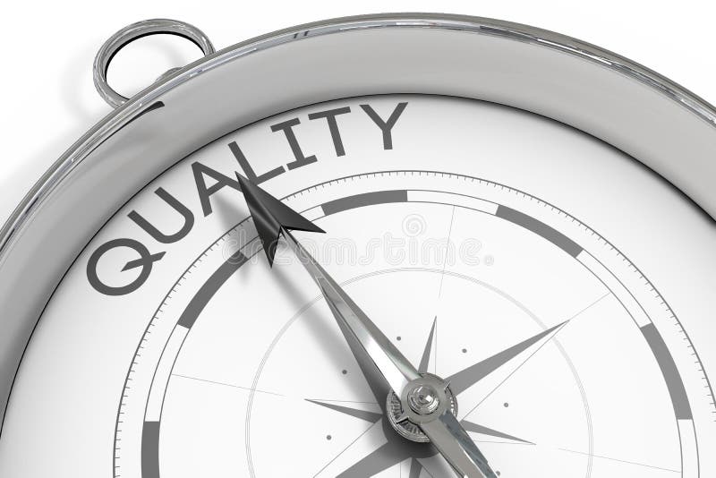Compass Pointing To Quality Stock Illustration - Illustration of ...