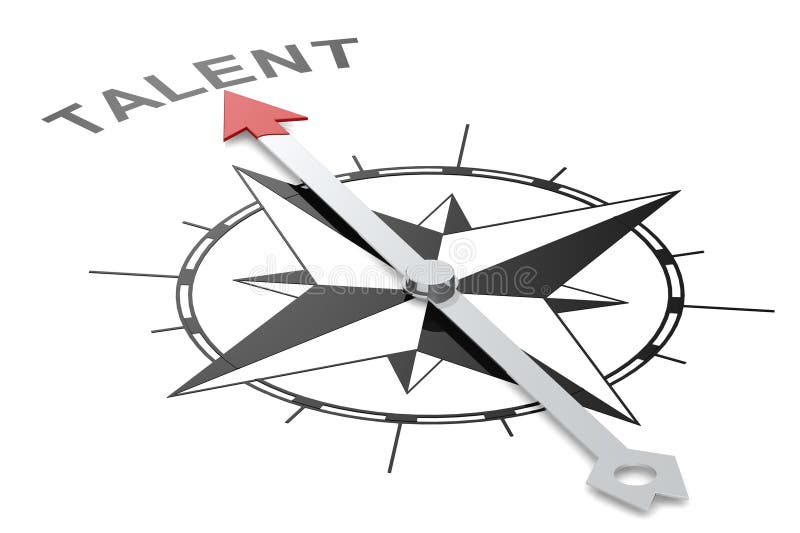 Talent compass stock illustration. Illustration of talent - 47123599