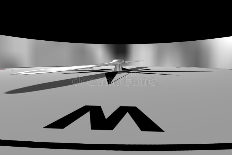 Compass Pointing West stock illustration. Illustration of background ...