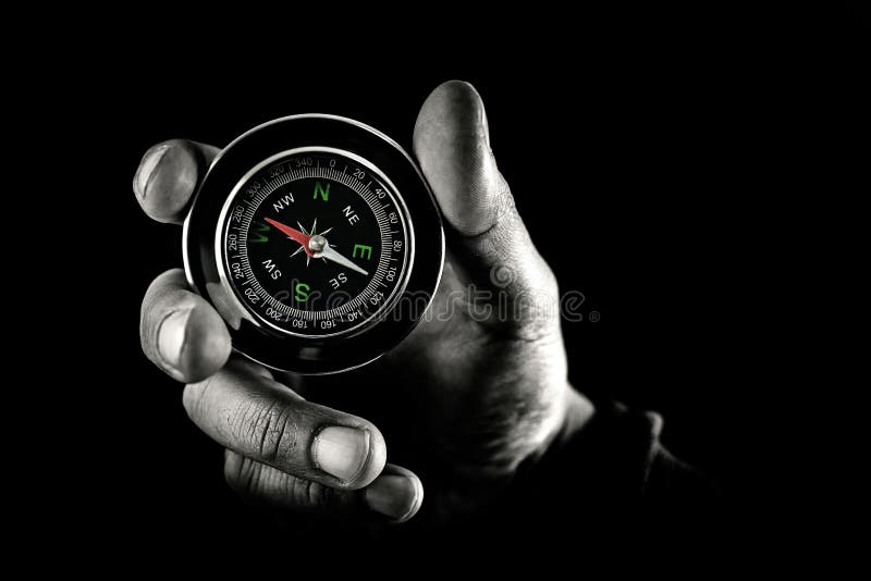 Compass pointing west stock image. Image of antique - 174574511
