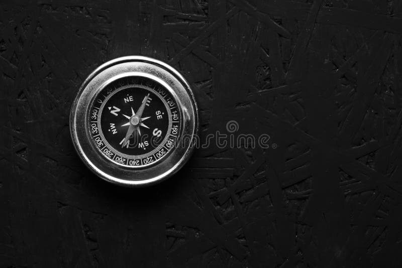 Compass Pointing West Lies Table with an Empty Space for Inscription ...