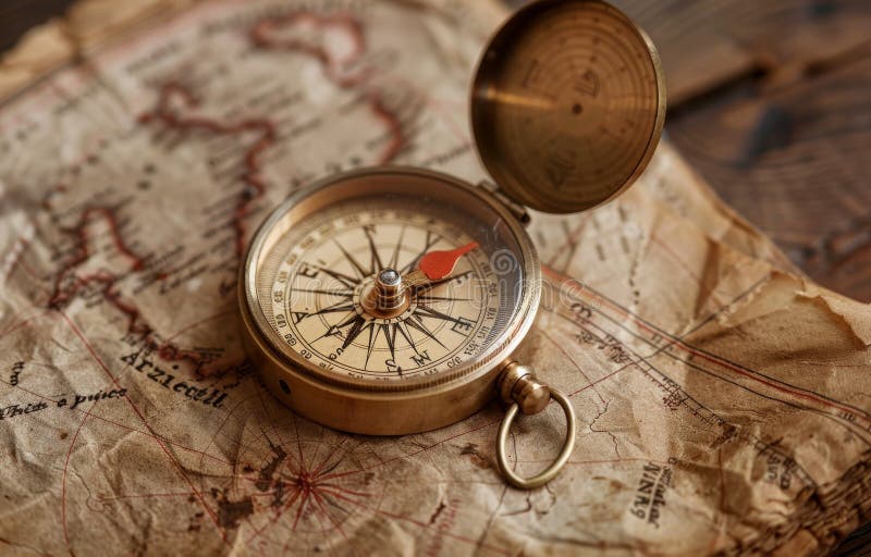 A Compass that Points Towards the Source of Your Creativity Stock ...