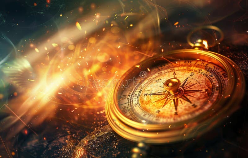 A Compass that Points Towards the Source of Your Creativity Stock ...