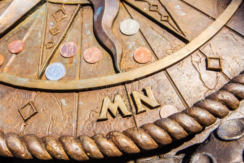 Compass Pray for Guiding for Life To Happy. Stock Image - Image of ...