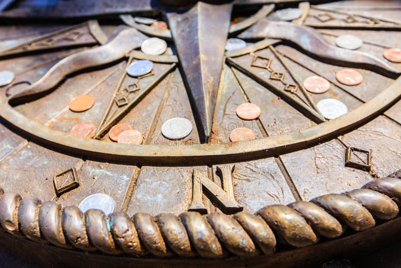 Compass Pray for Guiding for Life To Happy. Stock Image - Image of ...
