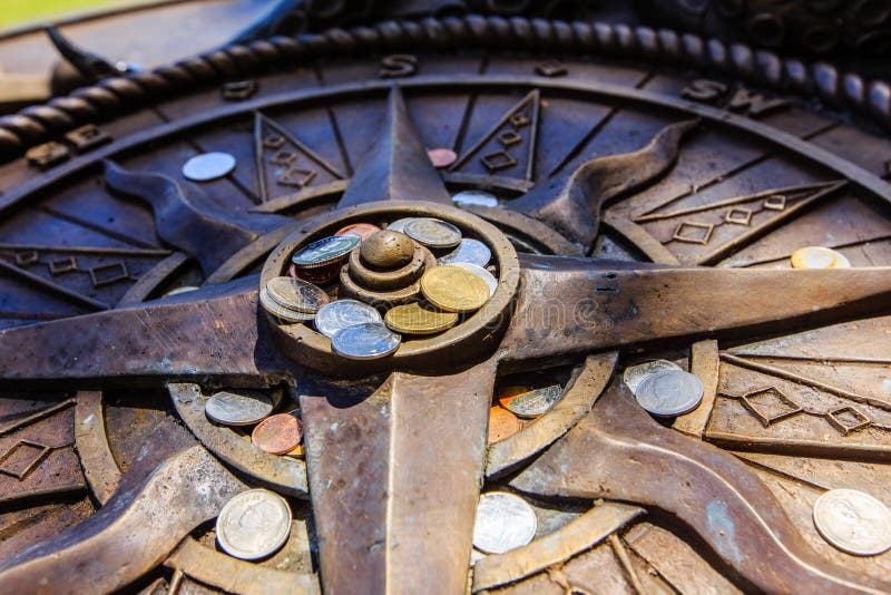 Compass Pray for Guiding for Life To Happy. Stock Photo - Image of asia ...
