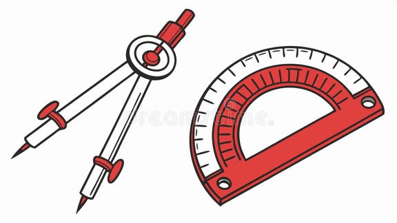 Compass and Protractor, Geometry Tools, Mathematical Instruments ...
