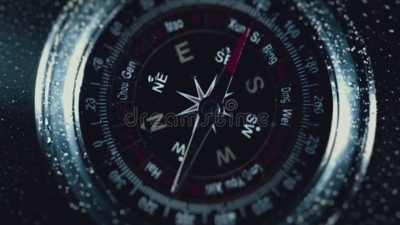 Compass with Red Arrow. Concept of Exploration Stock Video - Video of ...