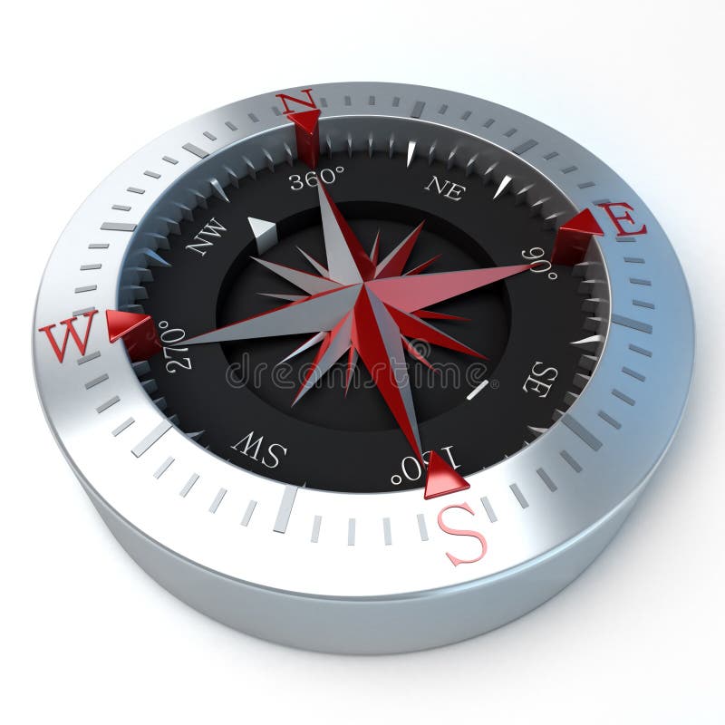 Compass on map stock illustration. Illustration of journey - 147281932