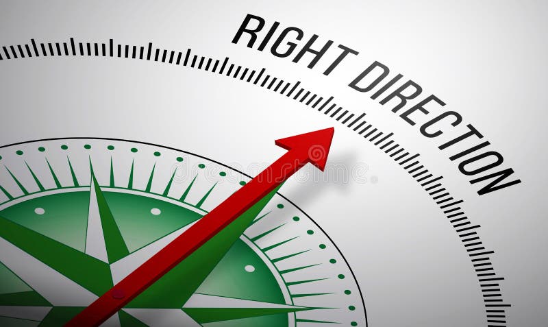 Future Direction Conceptual Compass Stock Illustration - Illustration ...