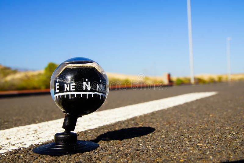 Compass on the Road stock image. Image of geography, country - 46544761