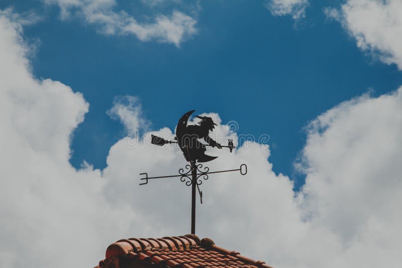 Compass on the roof stock image. Image of decoration - 102708043