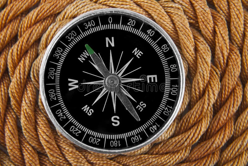 Compass on a Rope Background Stock Photo - Image of ocean, grunge ...
