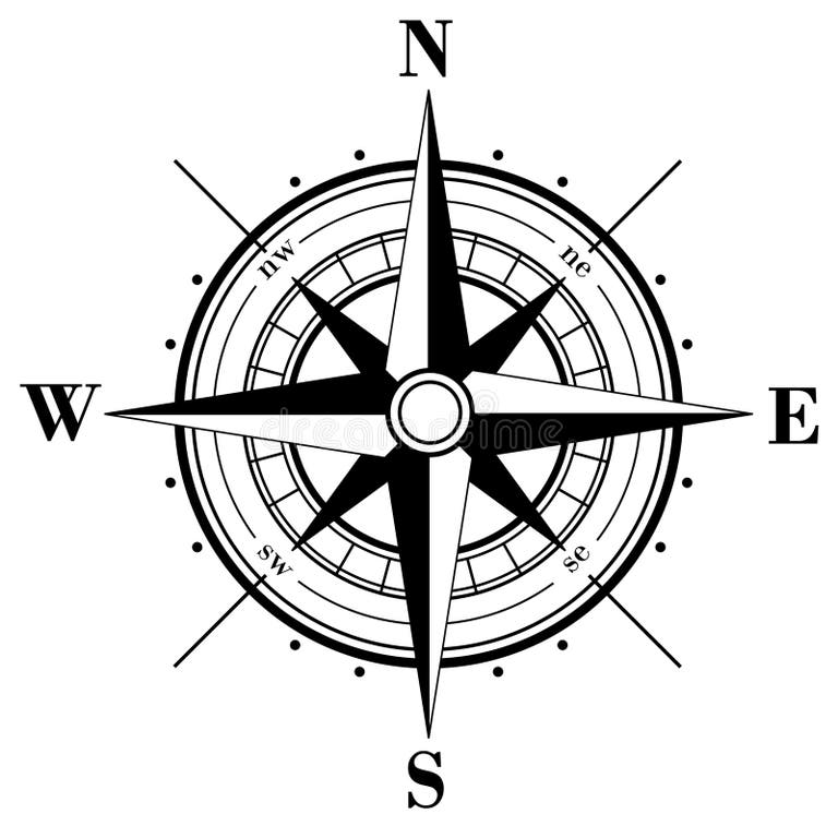Compass Rose Arrows Stock Illustrations – 950 Compass Rose Arrows Stock ...