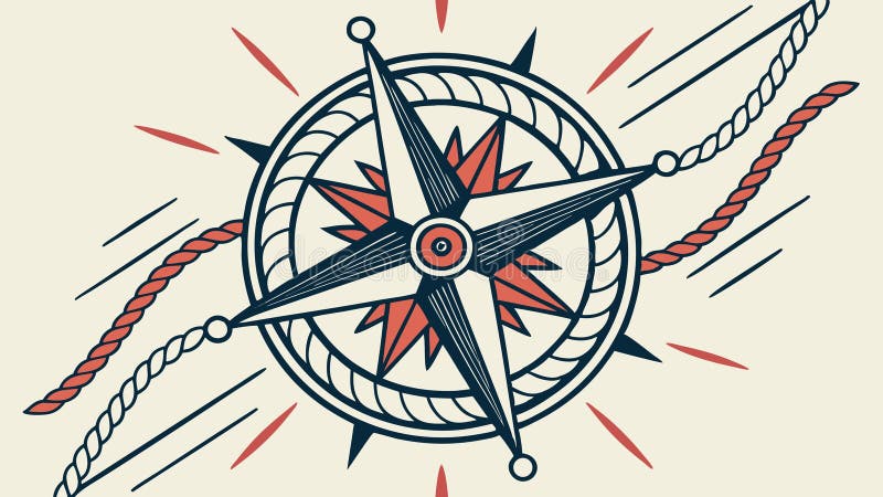 Compass Rose with Abstract Lines, Navigation and Exploration. Vector ...