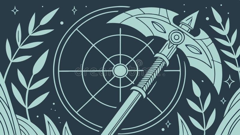 Compass Rose with Battle Axe Vector Emblem, Vector Design Generative AI ...